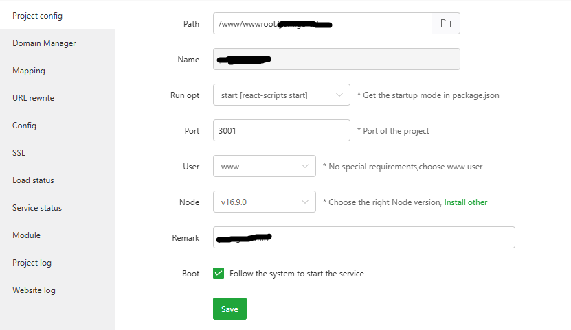 react nextjs install on server ip as domain - aaPanel - Free Hosting control panel. One-click ...