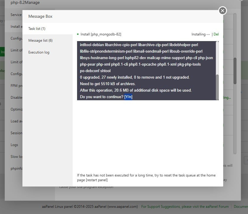 php_mongodb install problem.... - aaPanel - Free Hosting control panel. One-click LAMP/LEMP.
