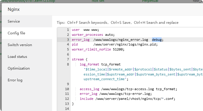 Configuration file mismatch caused by reinstalling Nginx fixed - aaPanel - Free Hosting control ...