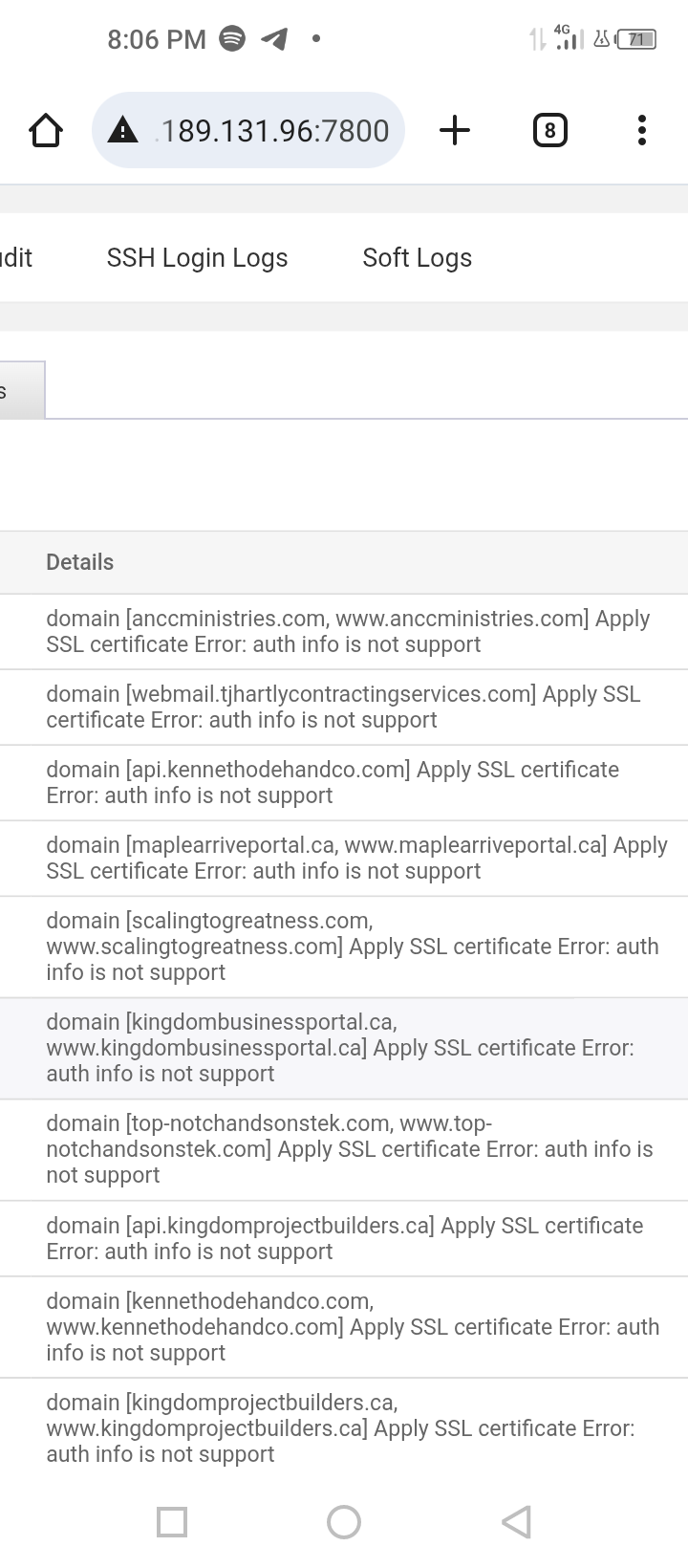Unable to add Lets Encrypt SSL - aaPanel - Free Hosting control panel. One-click LAMP/LEMP.